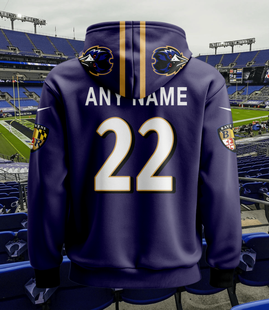Baltimore Ravens Hoodie Style Jersey Custom Name And Number - Tehody Store
