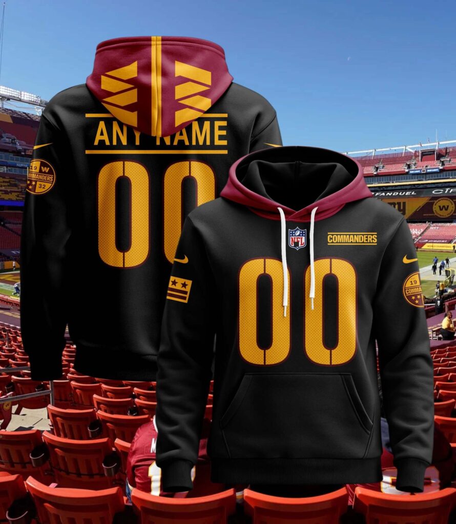 Washington Commanders Hoodie Style Jersey Custom Name And Number ...